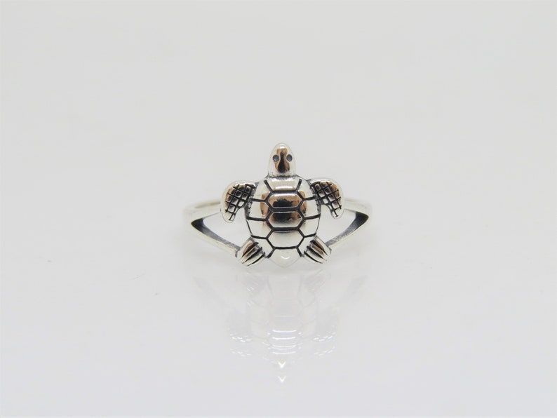 Vintage Sterling Silver Turtle Ring Size 6 - Etsy