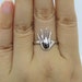 Vintage Sterling Silver White Topaz Hand Ring Size 8 - Etsy