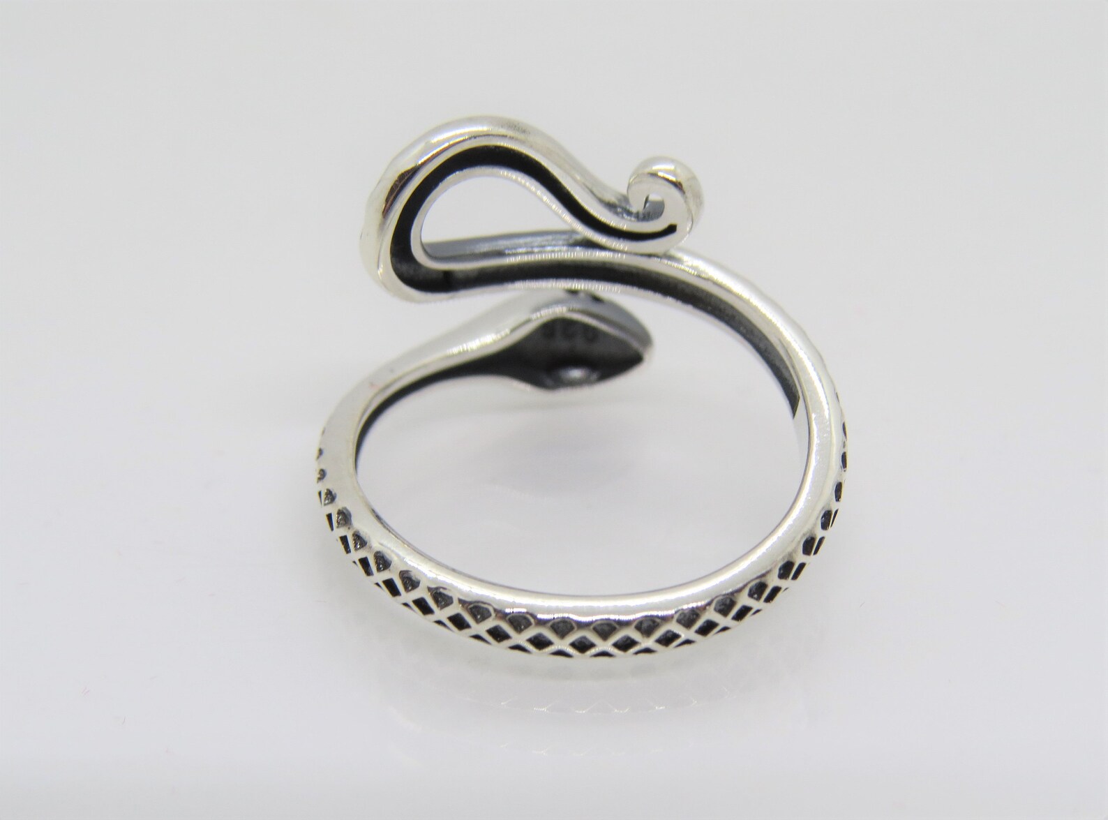 Vintage Sterling Silver Snake Ring Size 8 | Etsy