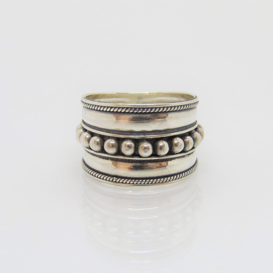 Vintage Bali Sterling Silver Dots Dome Ring Size 8 - Etsy