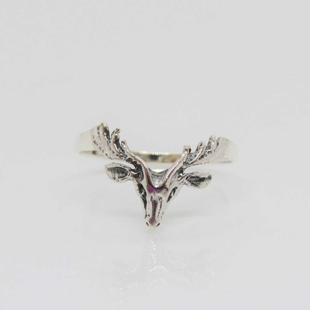 Vintage Sterling Silver Deer Ring Size 7 - Etsy