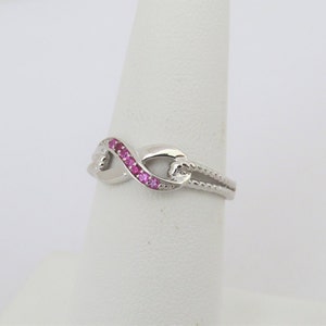 Vintage Sterling Silver Ruby Infinity Knot Ring Size 7 - Etsy