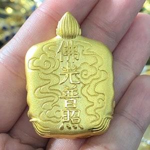 Vintage 24K 9999 Pure Gold Buddha Pendant - Etsy