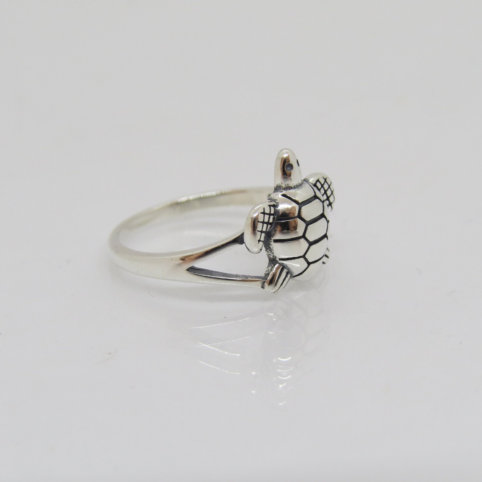 Vintage Sterling Silver Turtle Ring Size 6 - Etsy