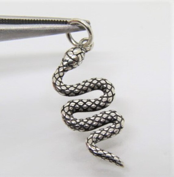 Vintage sterling silver snake - Gem