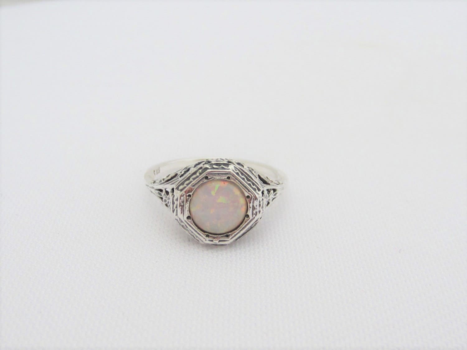 Vintage Sterling Silver Fire Opal Filigree Ring Size 7 | Etsy
