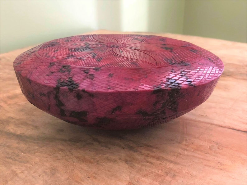 Vintage Natural Oval Ruby Carved Floral Statue , Paperweight, Loose ...
