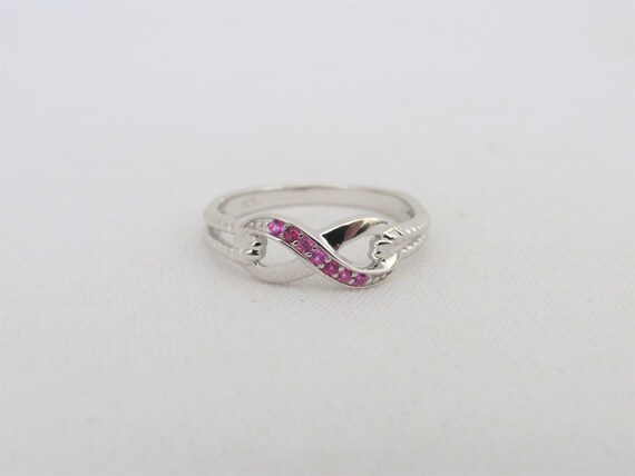 Vintage Sterling Silver Ruby Infinity Knot Ring Size 7 - Etsy