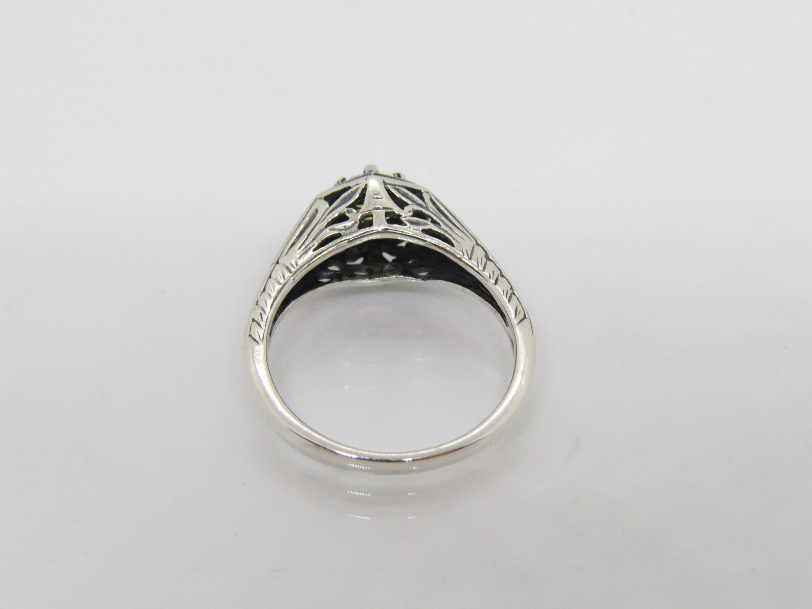 Vintage Sterling Silver Natural Peridot Filigree Ring Size 7 - Etsy