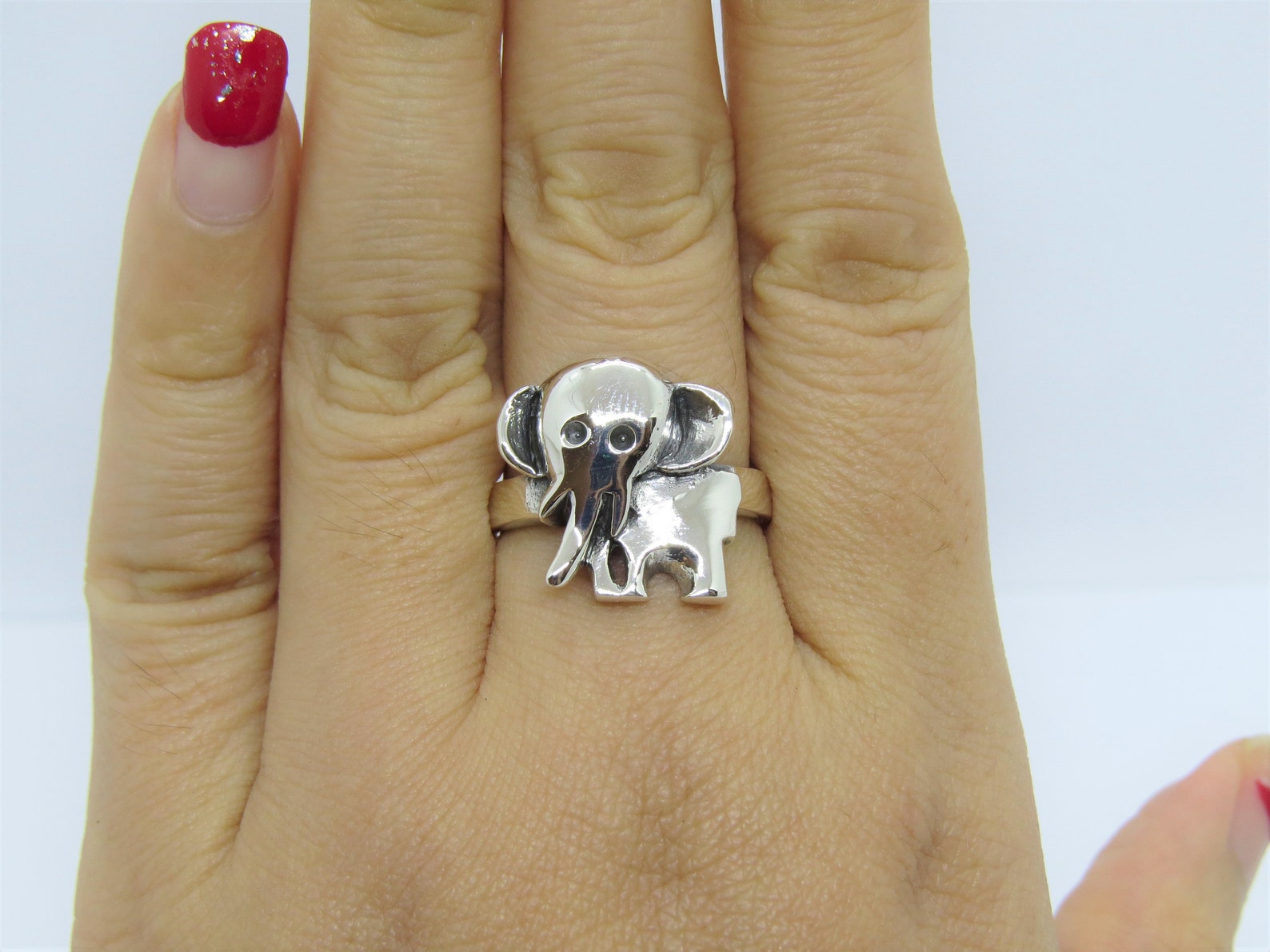 Vintage Sterling Silver Elephant Ring Size 7 - Etsy