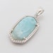 Vintage Sterling Silver Natural Larimar Coffing Pendant - Etsy