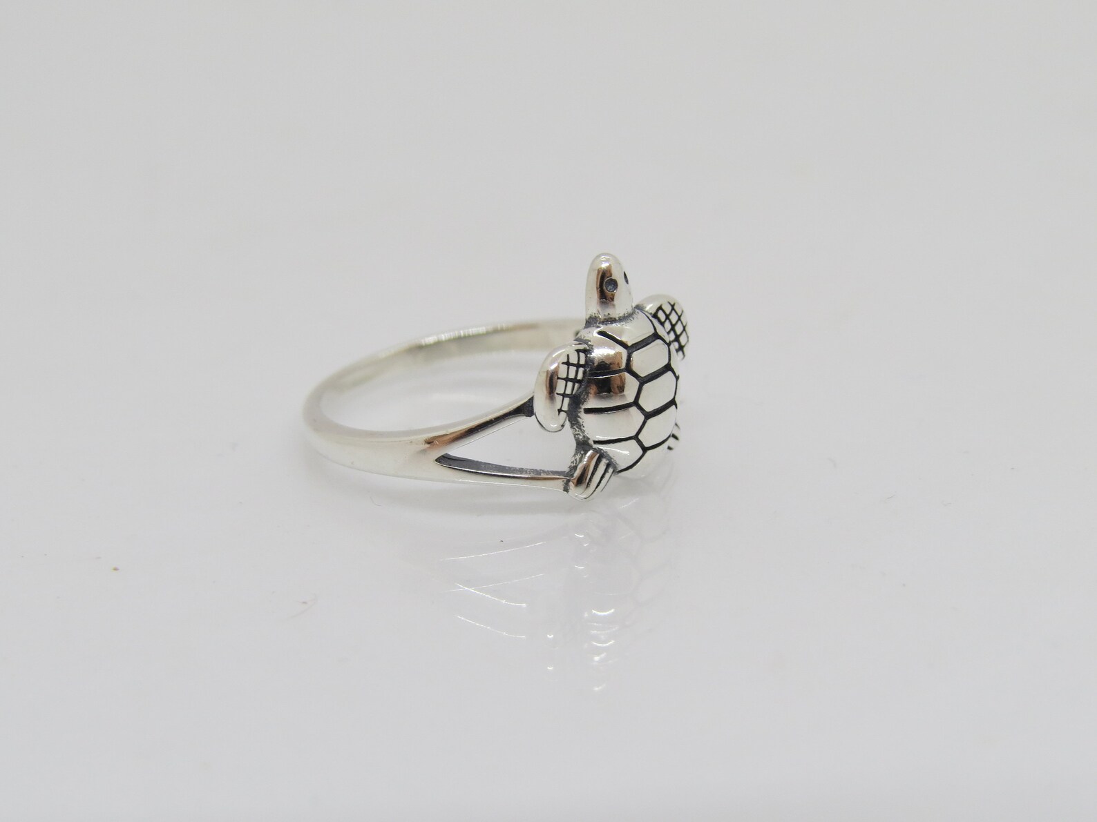 Vintage Sterling Silver Turtle Ring Size 6 - Etsy