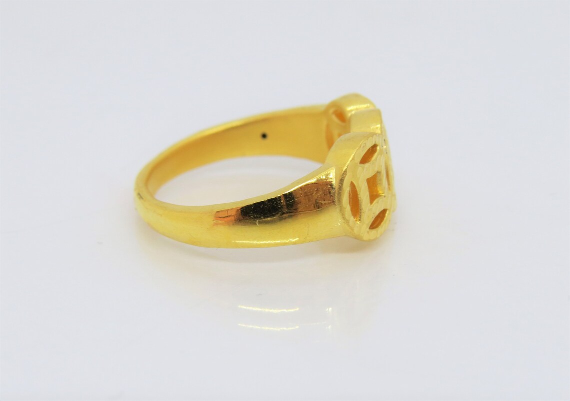24K 999 Pure Gold Money Coin Luck Vintage Ring Size 7 - Etsy