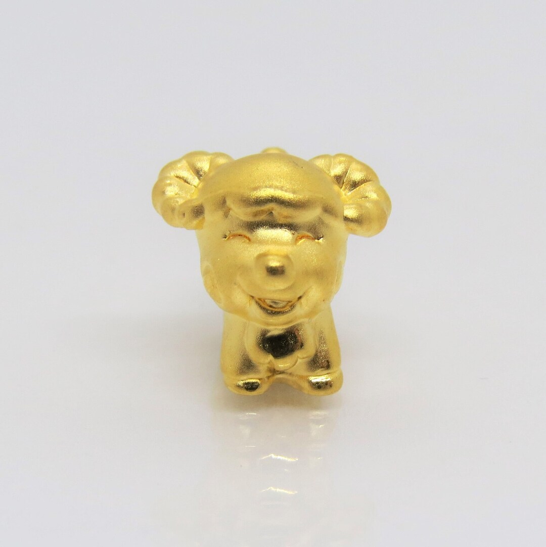 Vintage Pure 24K 9999 Gold Lovely Ram Charm Bead Pendant Make for ...