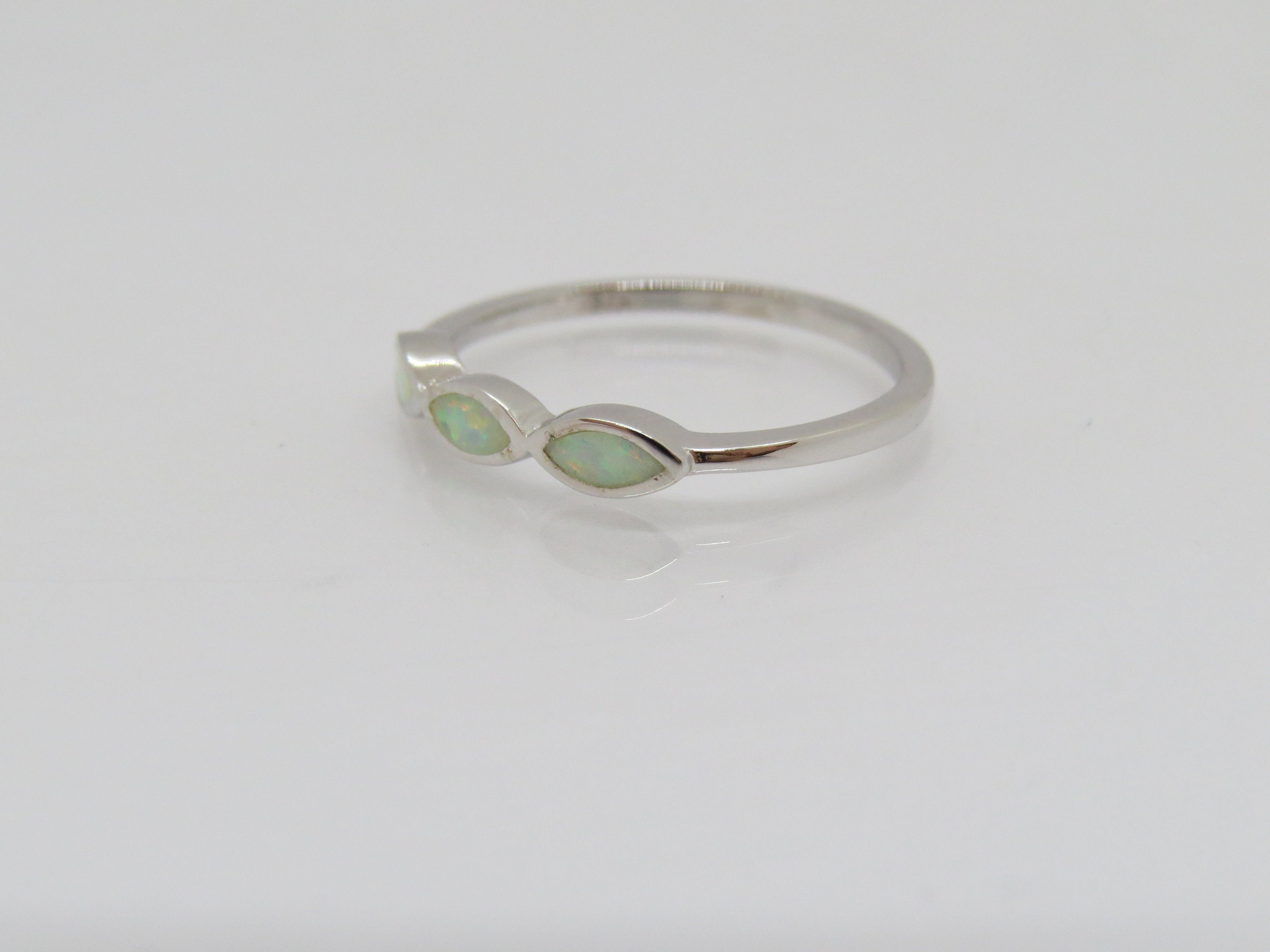 Vintage Sterling Silver Fire Opal Ring Size 7 | Etsy