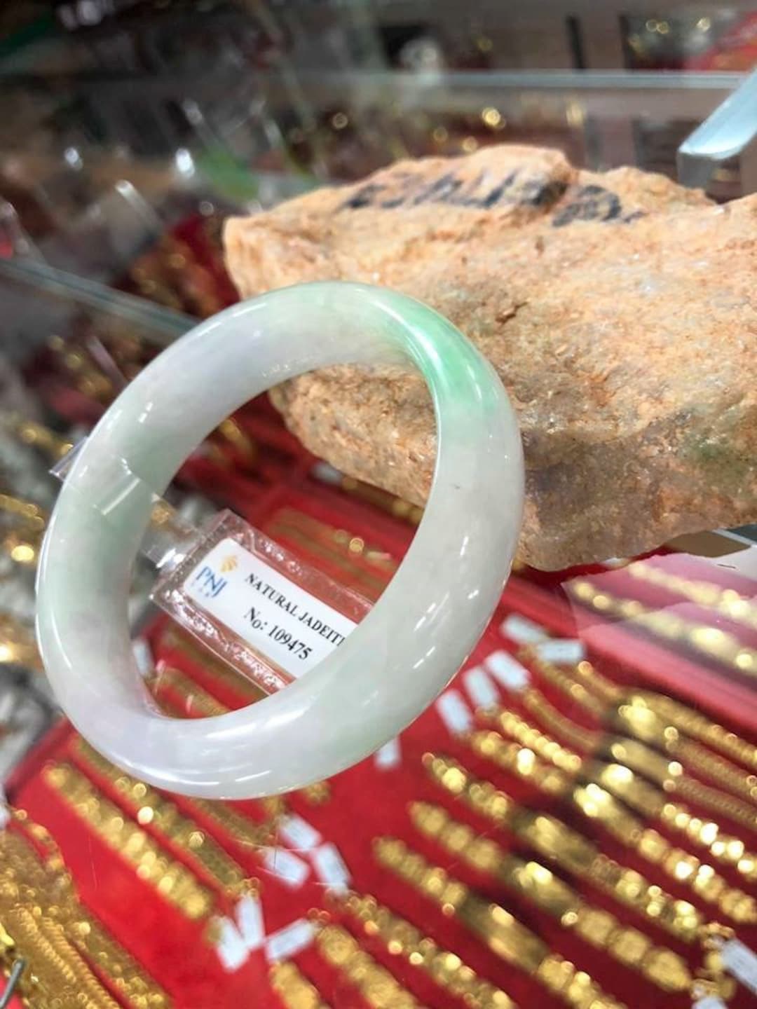 Vintage Translucent Natural Light Lavender, Green, White Jadeite Jade ...