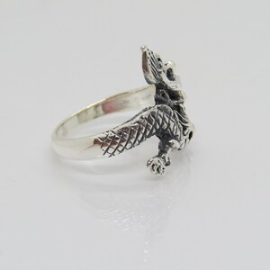 Vintage Sterling Silver Dragon Ring Size 9 - Etsy