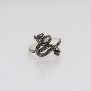 Vintage Sterling Silver Snake Ring Size 7 | Etsy