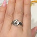 Sterling Silver Moon & Star Ring Size 8. - Etsy