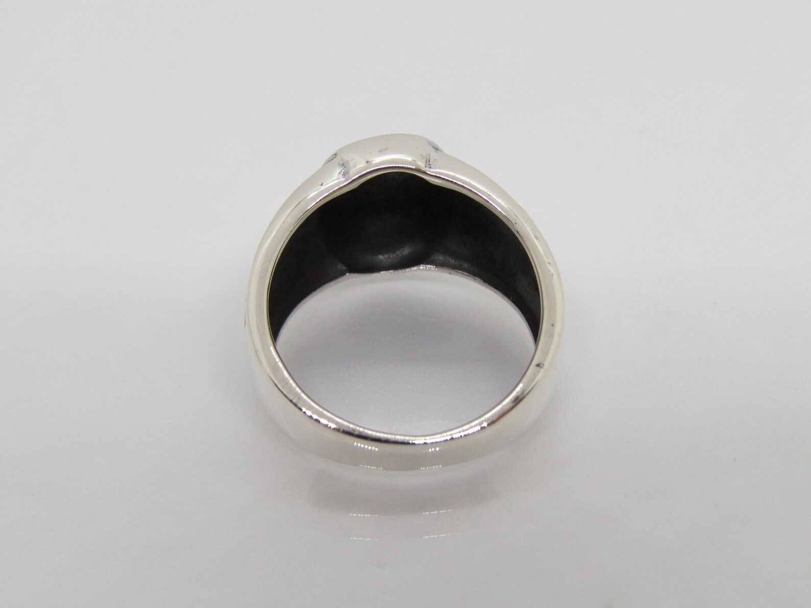 Vintage Sterling Silver Oval Dome Ring Size 8 - Etsy