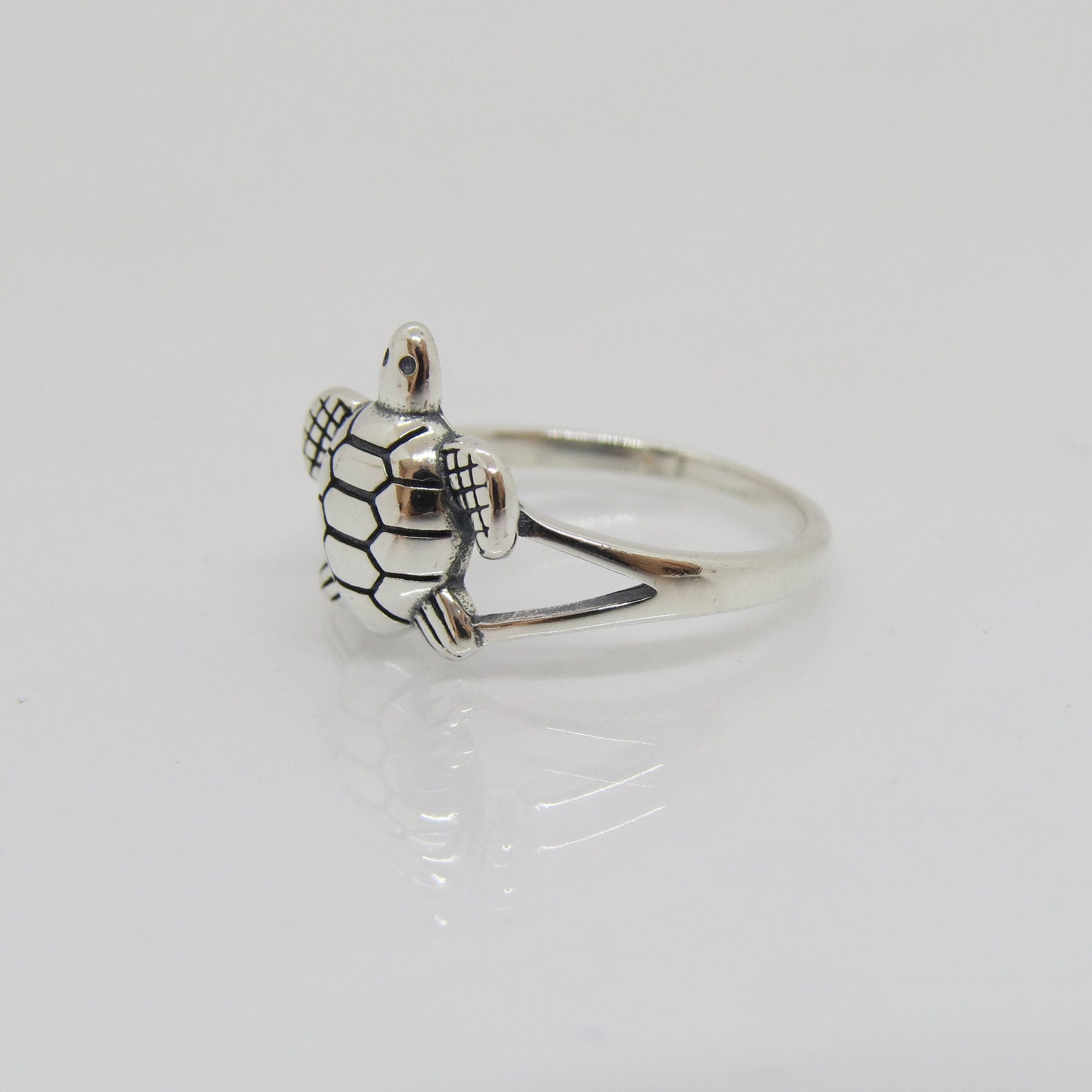 Vintage Sterling Silver Turtle Ring Size 6 - Etsy