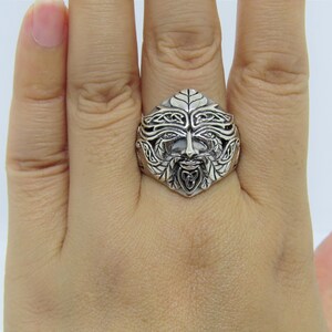 Vintage Sterling Silver Green Man Men's Ring Size 12 - Etsy