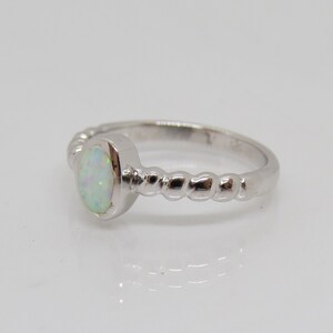 Vintage Sterling Silver White Opal Ring Size 7 - Etsy