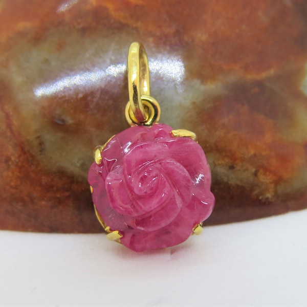 Carved Rose Pendant - Etsy