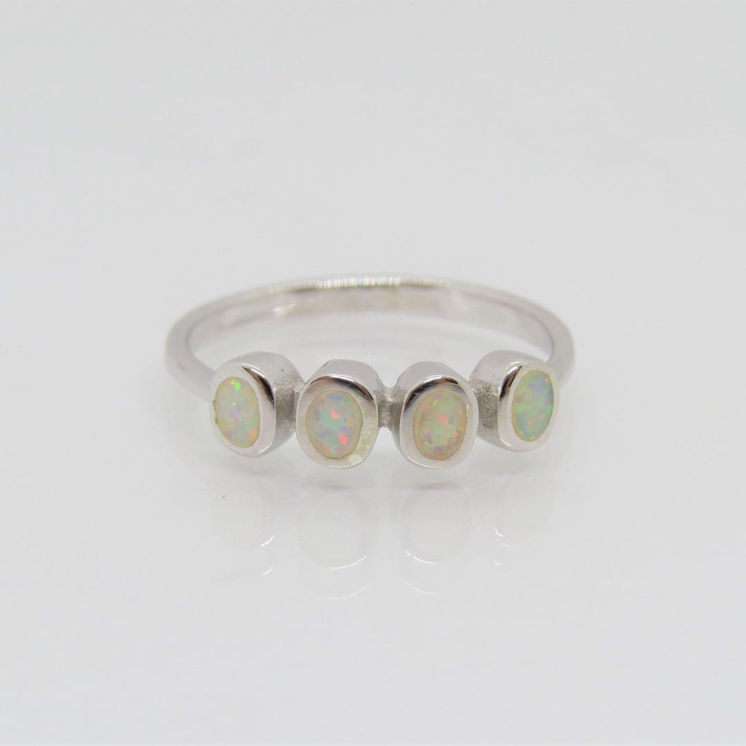 Vintage Sterling Silver Oval Fire Opal Ring Size 8 - Etsy