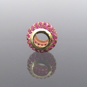 Vintage 18K Solid Yellow Gold Ruby Ball Slide Pendant - Etsy