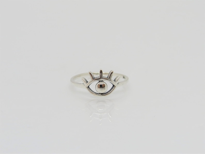 Vintage Sterling Silver Evil Eye Ring Size 10 - Etsy