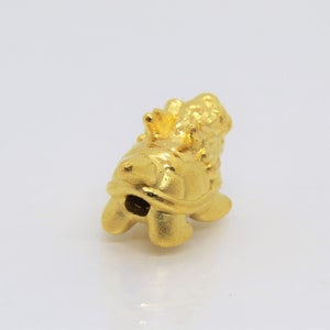 Vintage Pure 24K 9999 Gold Dragon Turtle Charm Bead Pendant - Etsy
