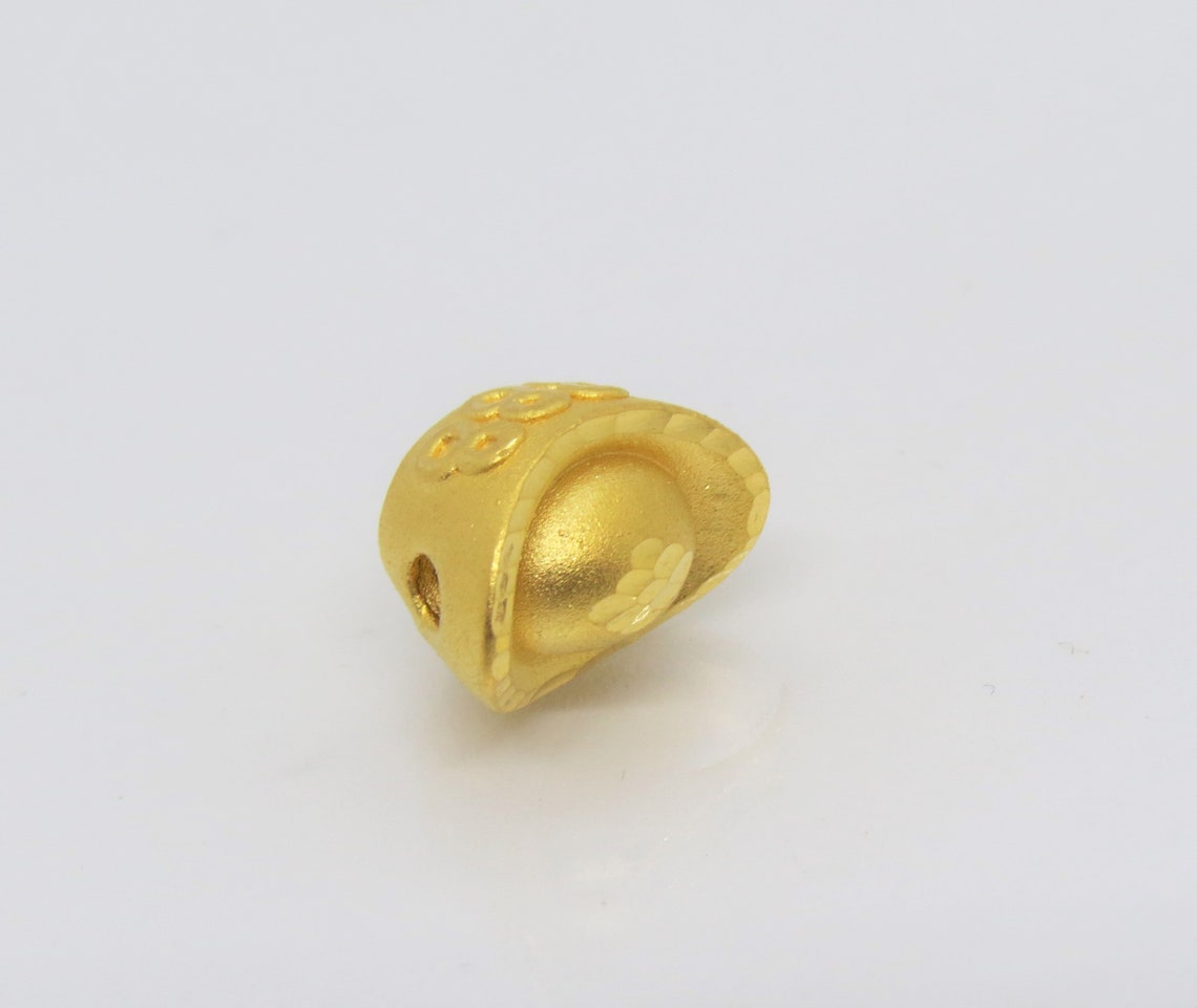 Vintage Pure 24K 9999 Gold Money Luck Charm Bead Pendant Make - Etsy