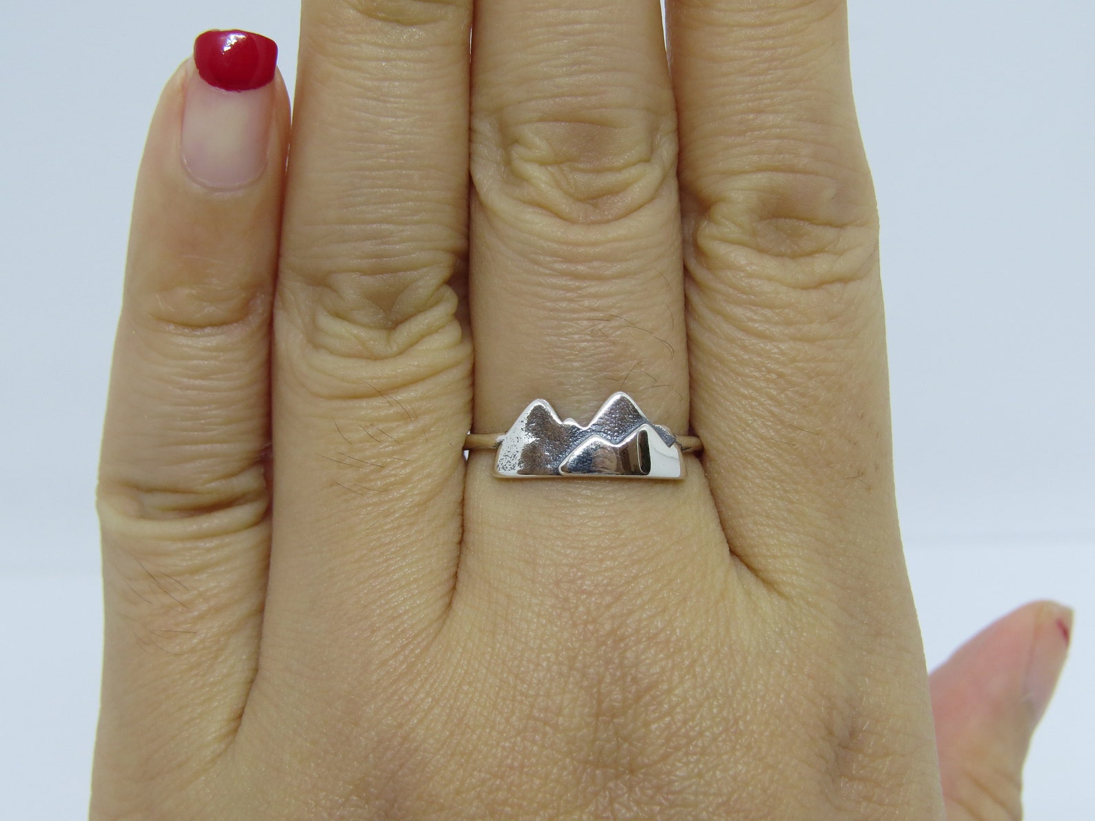 Vintage Sterling Silver Mountain Ring Size 7 | Etsy