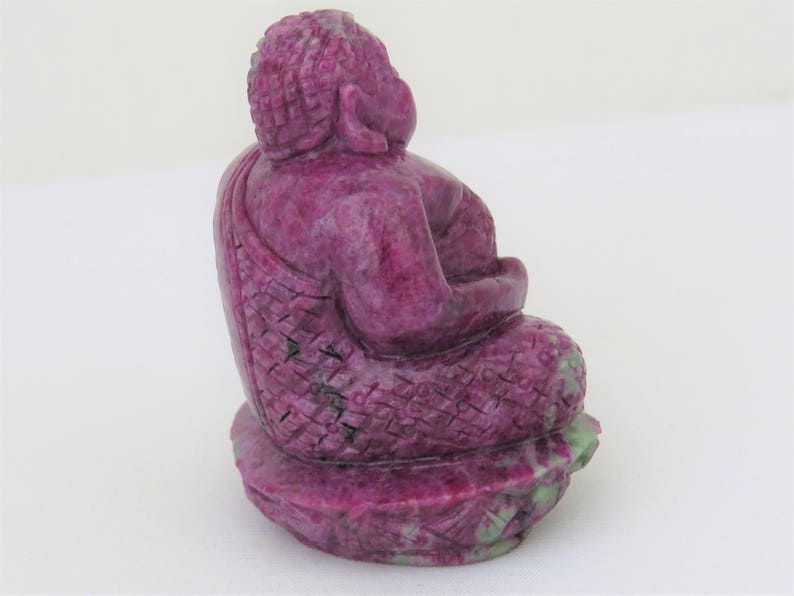 Antique Vintage 1256ct RED RUBY ZOISITE Carved Buddha Statue | Etsy