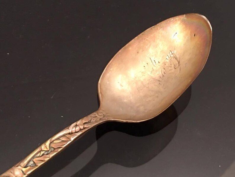 Antique PAT 1887s Sterling Silver Engraved Spoon | Etsy