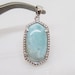 Vintage Sterling Silver Natural Larimar Coffing Pendant - Etsy