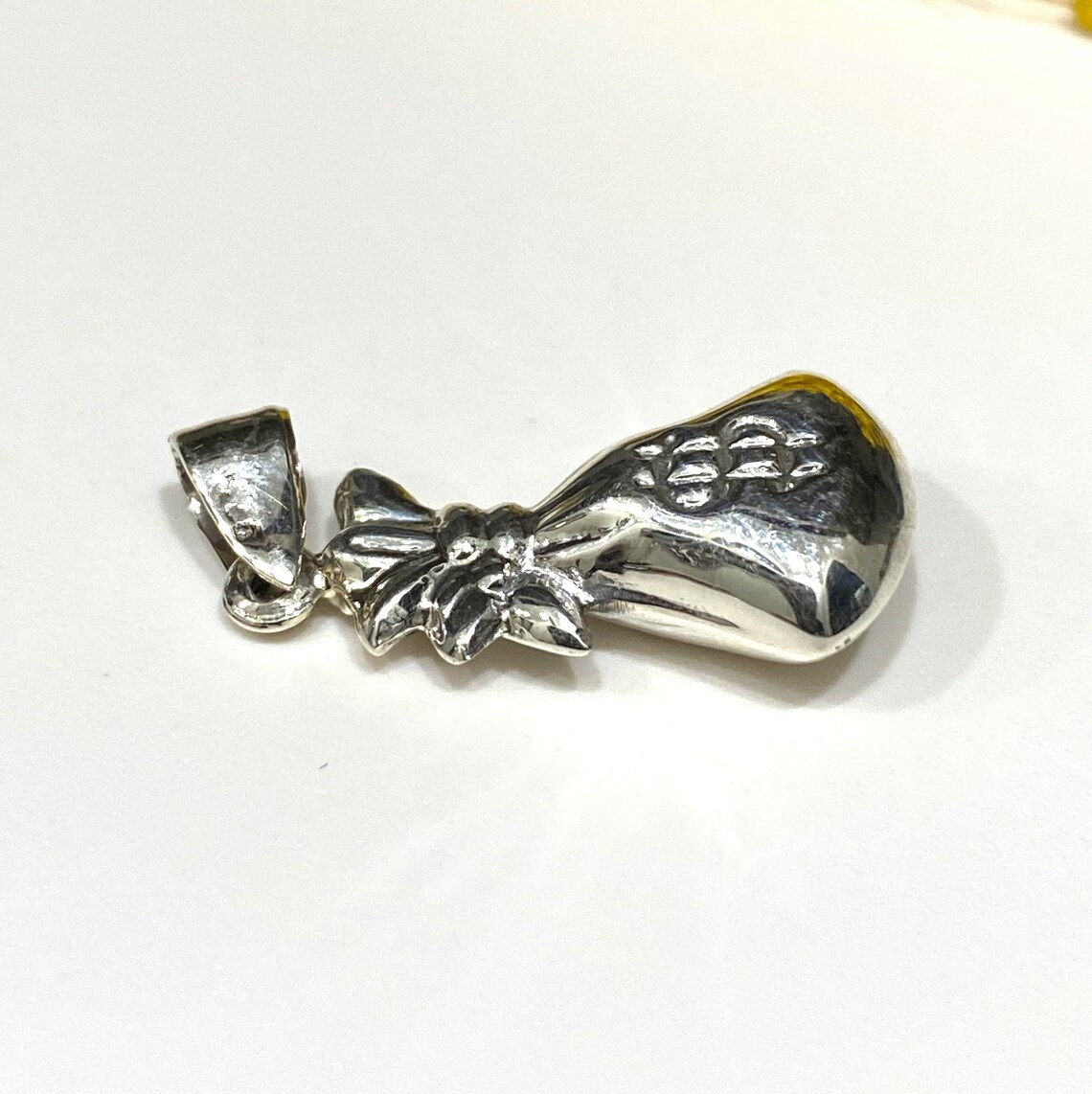 Vintage Sterling Silver Money Bag Pendant. - Etsy