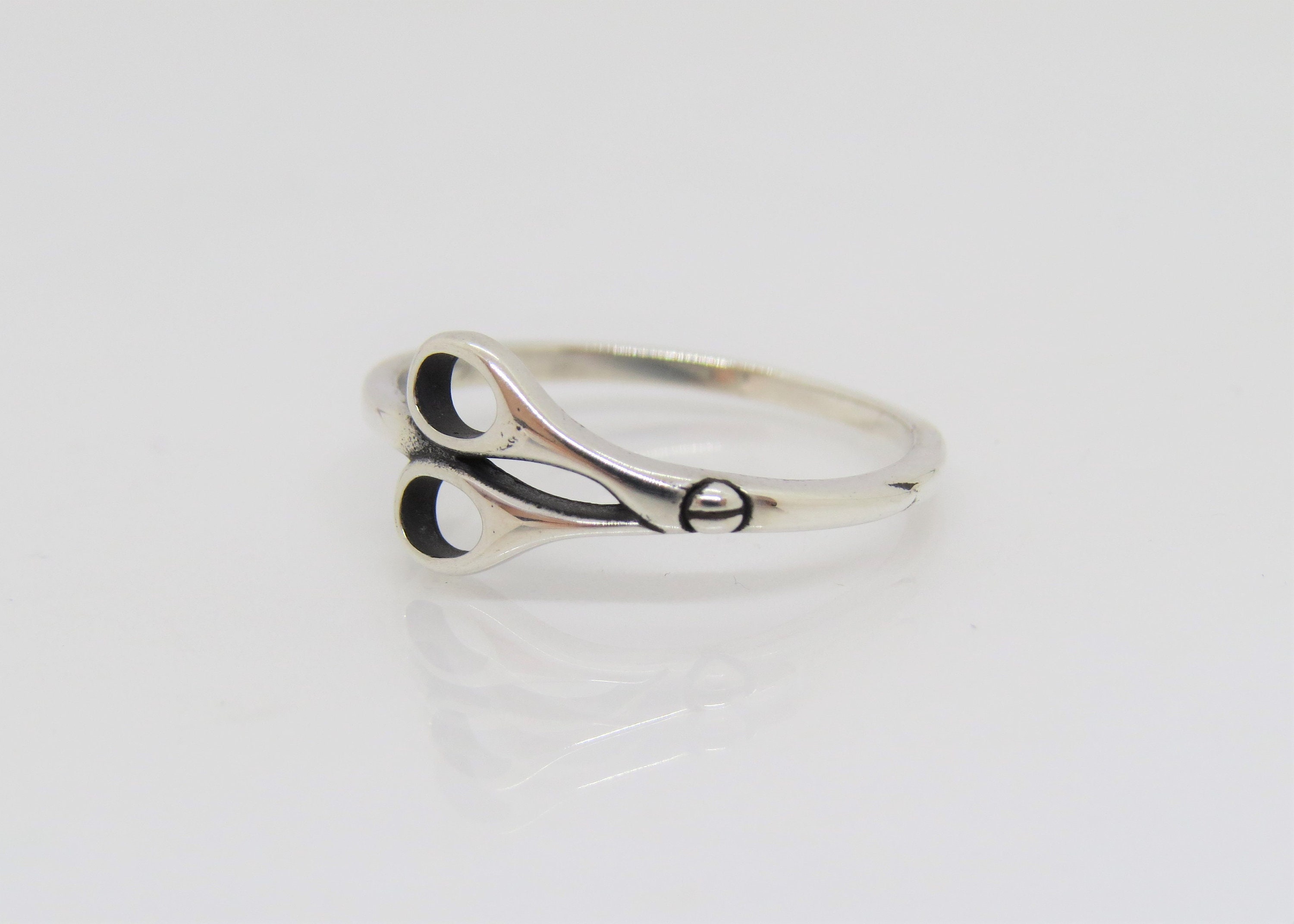 Vintage Sterling Silver Scissors Ring Size 7 - Etsy