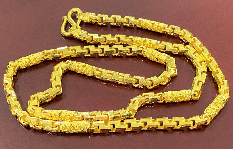 Vintage 24K 980 Solid Pure Gold Anchor Dragon Rolo Link Chain - Etsy