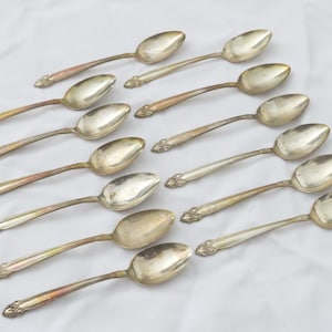 Set of 13 Vintage Lunt Sterling Silver Spoons 5 6/8'' - Etsy