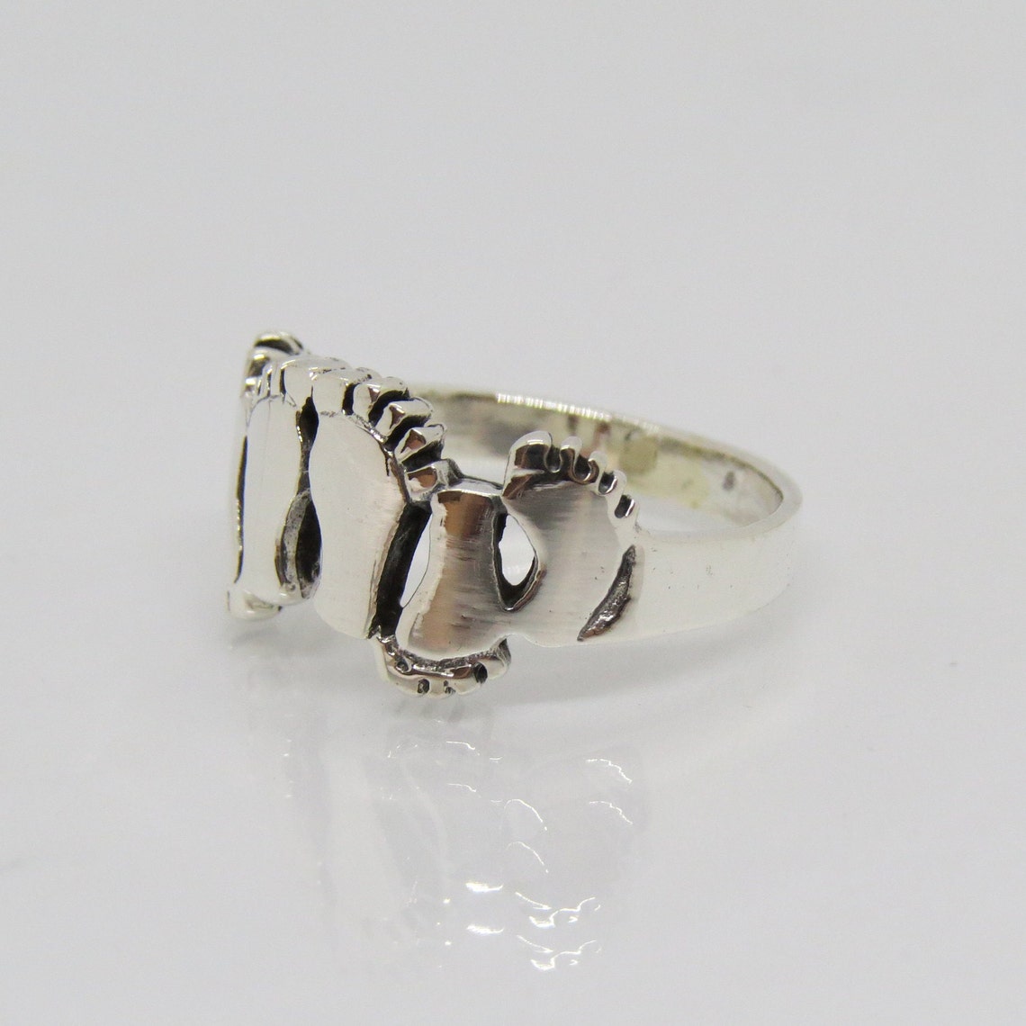 Vintage Sterling Silver Feet Ring Size 7 - Etsy