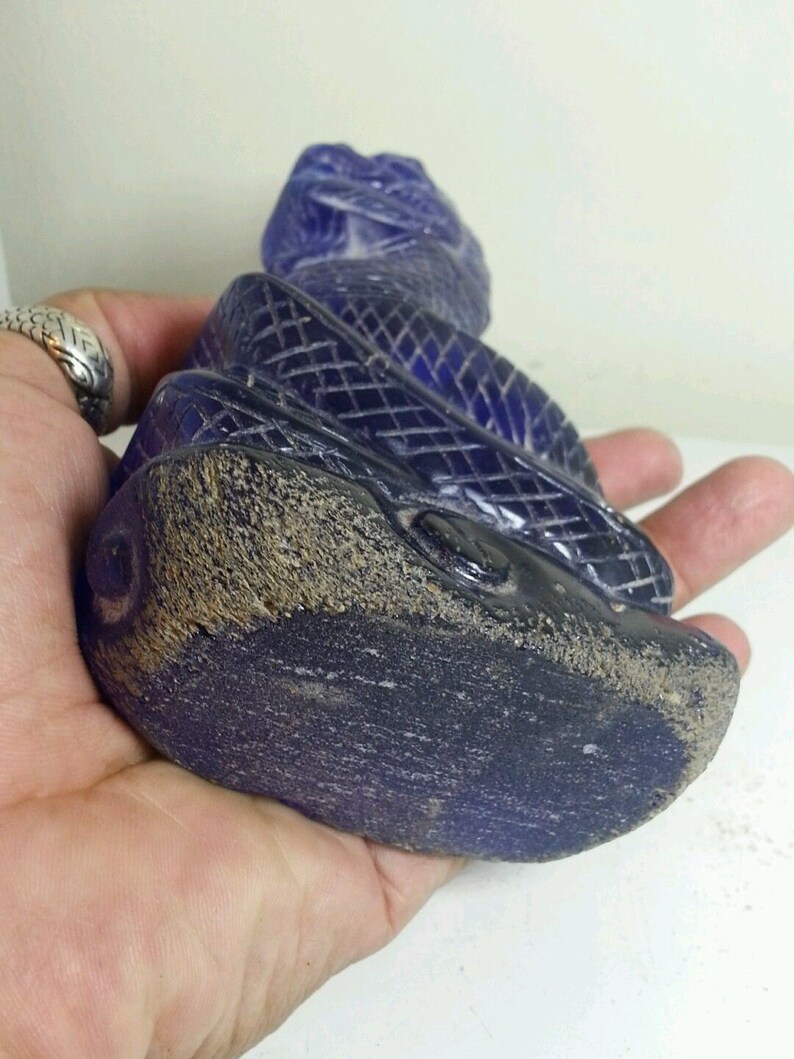 Antique 19th 20th Century Carved NAGA GOD of Buddhism Blue | Etsy