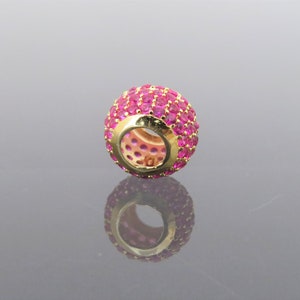 Vintage 18K Solid Yellow Gold Ruby Ball Slide Pendant - Etsy