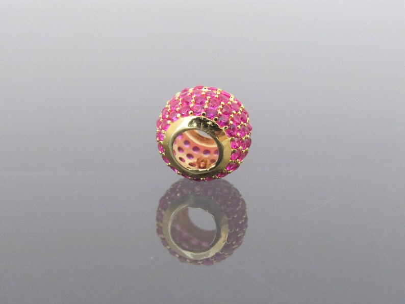 Vintage 18K Solid Yellow Gold Ruby Ball Slide Pendant - Etsy