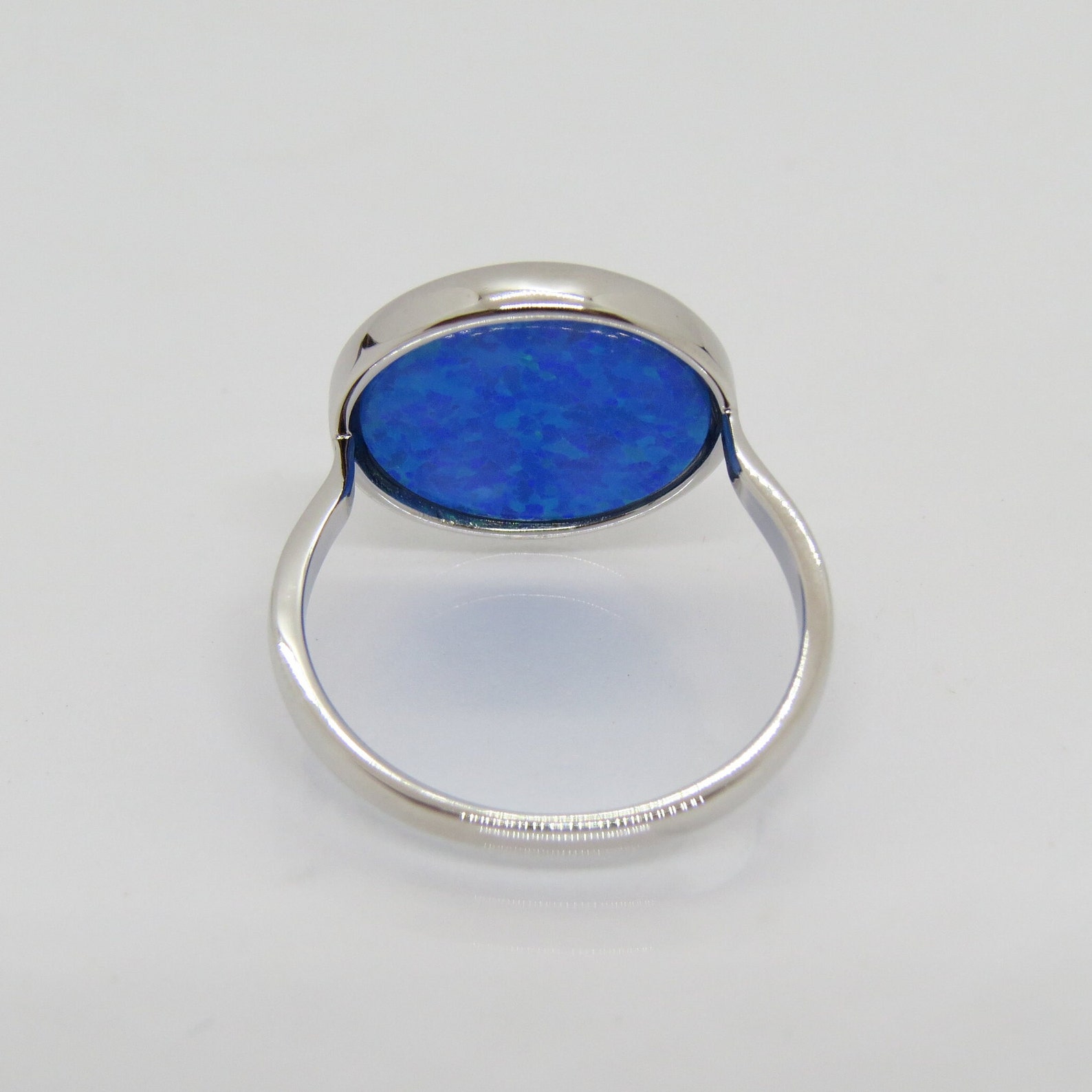Vintage Sterling Silver Blue Opal Tree of Life Dome Ring Size 8 - Etsy
