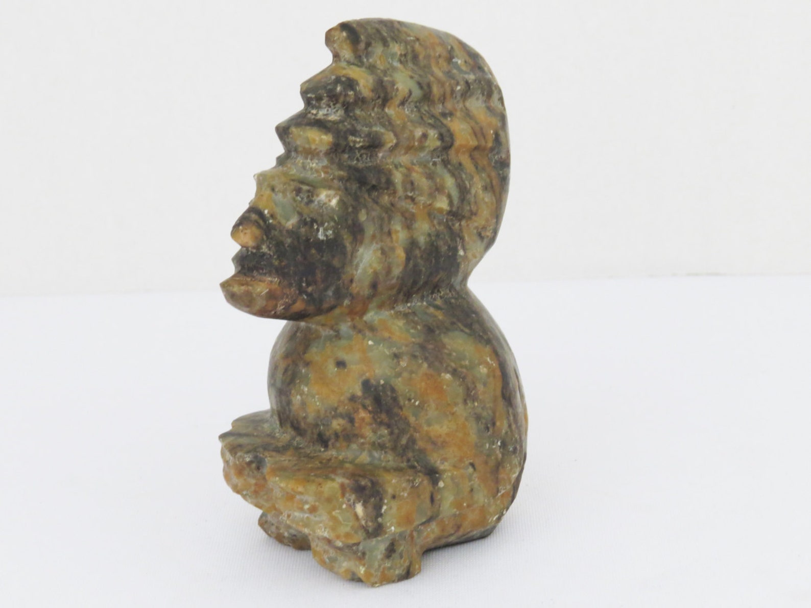 Vintage Old JADE Carved Mayan Aztec Man Figure Statue - Etsy
