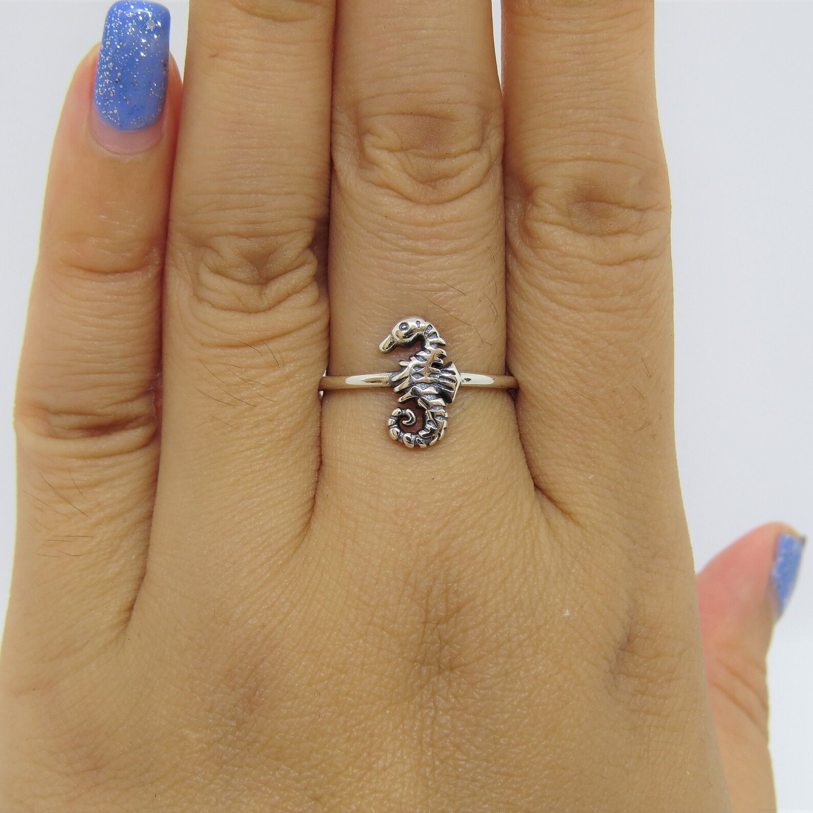 Vintage Sterling Silver Seahorse Ring Size 7 - Etsy
