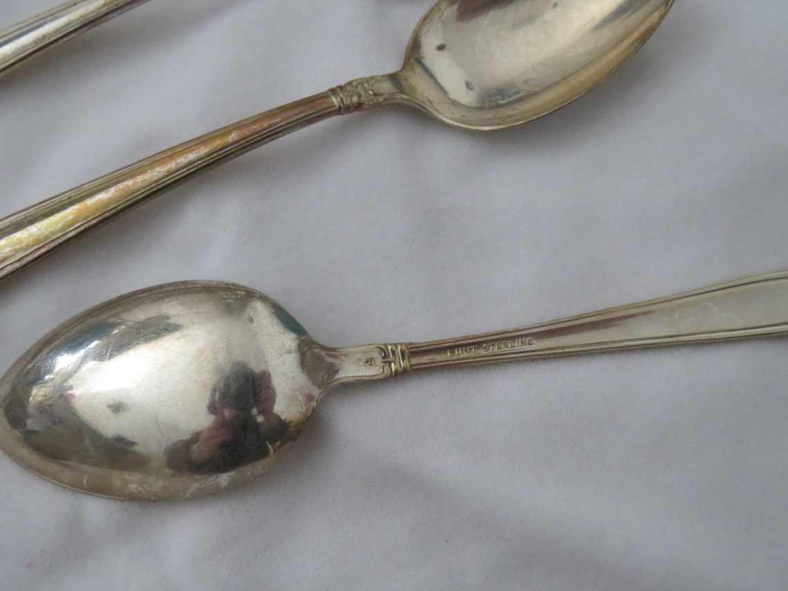 Set of 13 Vintage Lunt Sterling Silver Spoons 5 6/8'' - Etsy