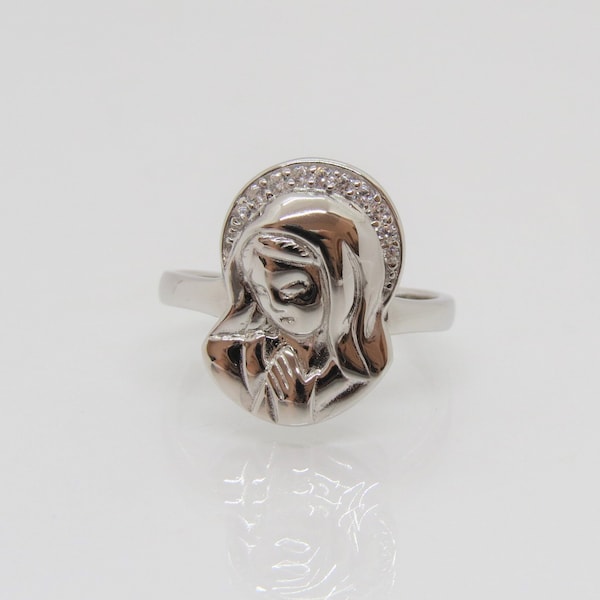 Virgin Mary Ring - Etsy
